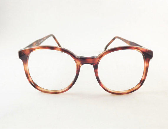 Vintage Womens Dark Brown Tortoise Shell Eyeglasses Big Glasses Preppy Glasses Nos On Storenvy
