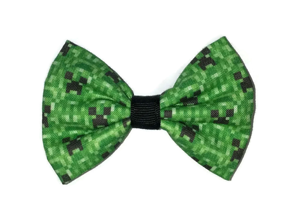 Minecraft Creeper Themed Fabric Hair Bow on Storenvy